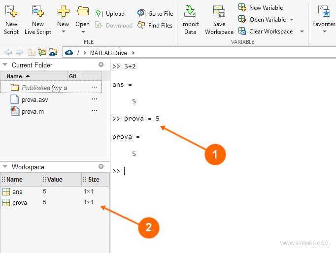 Espacio de Trabajo en Matlab | es.stemkb.com